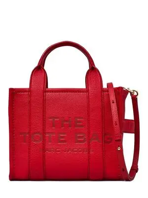 Marc Jacobs The Leather Small Tote Bag In True Red