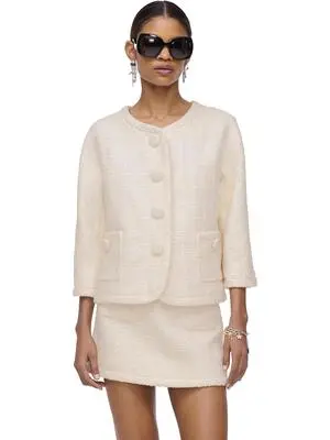 Marc Jacobs MARC JACOBS Tweed Backwards Lady Jacket Ivory