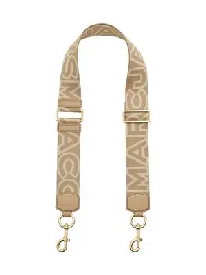 Marc Jacobs The Outline Logo Webbing Strap - Camel