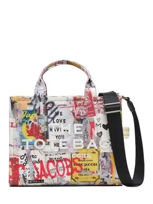 Marc Jacobs The Pop Americana Canvas Medium Tote Bag - White Multi