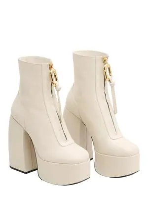 Marc Jacobs Gigi Ankle Boots - Cloud White