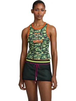 MARC JACOBS MARC JACOBS X ICE STUDIOS Camouflage Racer Back Tank