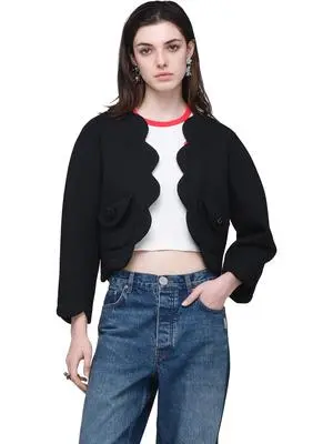 Marc Jacobs Scallop Daisy Lady Jacket - Black