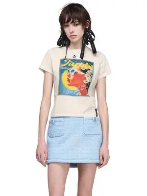 Marc Jacobs Sun Poster Femme Cropped T-shirt - White Multi