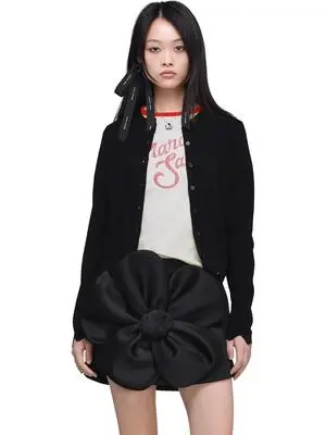 Marc Jacobs Scallop Daisy Cardigan - Black