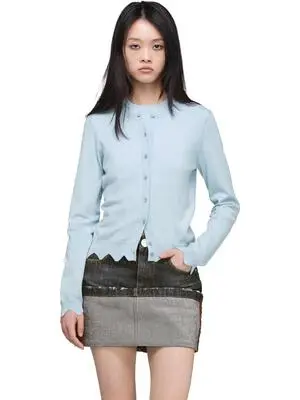 Marc Jacobs Scallop Daisy Cardigan - Blue Mist