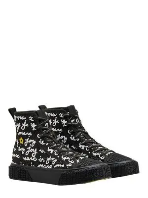 Marc Jacobs The Marc Is Joy Canvas High Top Sneakers - Black Multi
