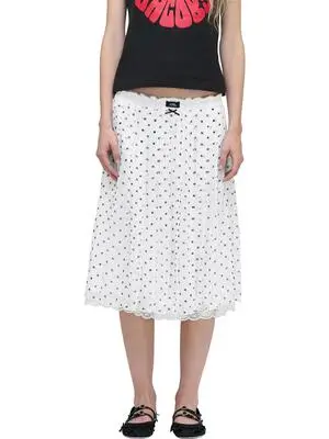 Marc Jacobs Layered Crinkle Chiffon Skirt In Size - White Multi