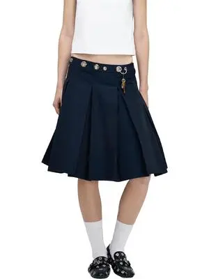 MARC JACOBS Safety Pin Pleated Skirt In Size