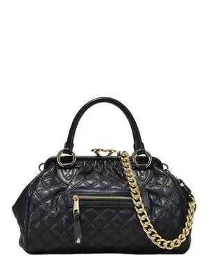 Marc Jacobs Re-edition Quilted Leather Stam Bag - Black