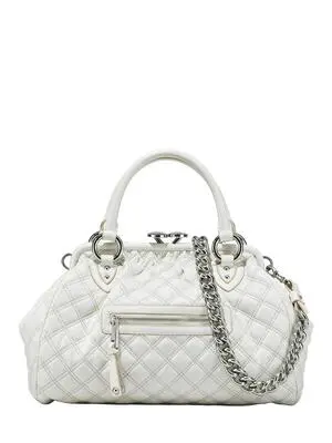 Marc Jacobs Re-edition Quilted Leather Stam Bag - Cloud White