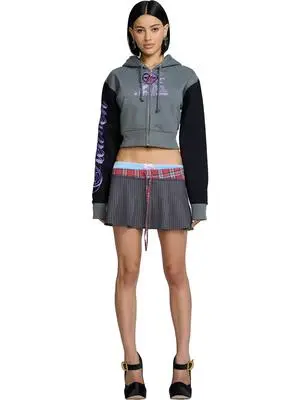 Marc Jacobs Take My Heart Zip-up Hoodie In Size - Grey Multi