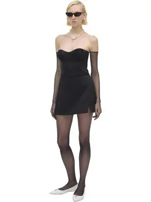 Marc Jacobs The Duchess Satin Skirt In Size - Black