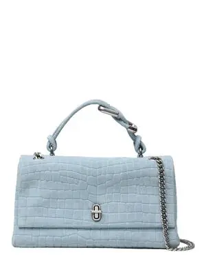 Marc Jacobs The Suede Croc Dual Convertible Shoulder Bag - Blue Mist