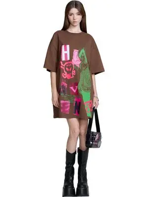 Marc Jacobs Oversized Relaxed Tee - Brown