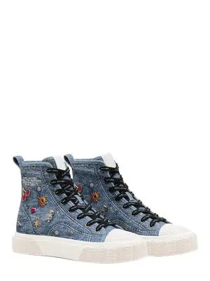 Marc Jacobs The Trinket Charm High Top Sneaker - Medium Wash Multi