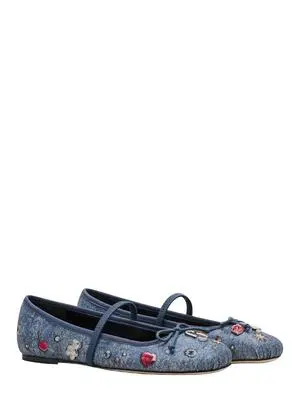 Marc Jacobs Trinket Charm Sabrina Ballerina - Medium Wash Multi