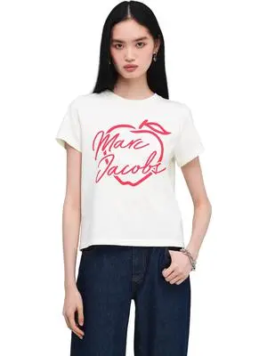Marc Jacobs Apple Logo Graphic T-shirt - Ivory