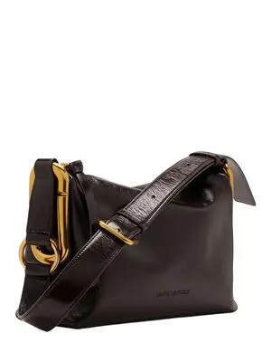 Marc Jacobs Scene Medium Shoulder Bag In Crinkle Leather In Fondant