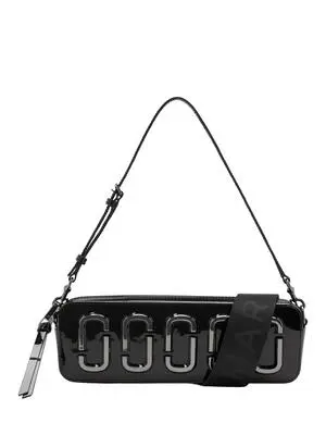 Marc Jacobs Snapshot E/w Shoulder Bag In Dtm Patent - Black