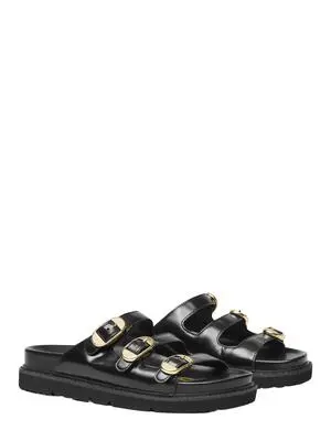 Marc Jacobs Marc Jacobs Leather Kiki Slides Black