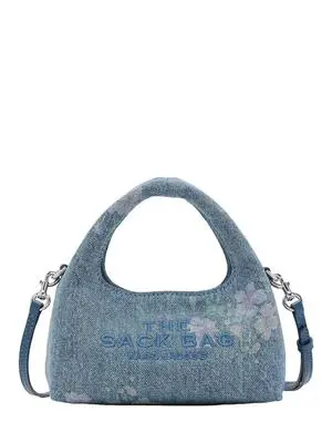 MARC JACOBS MARC JACOBS Micro Crossbody Sack Bag In Antique Floral Denim