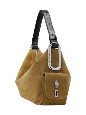 Marc Jacobs Scene Large Shoulder Bag In Suede In Hazelnut