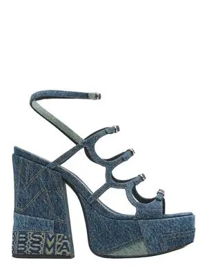 MARC JACOBS The Deconstructed Denim Kiki Platform Sandal