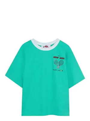 Marc Jacobs The Mickey Tennis T-shirt In Size - Teal