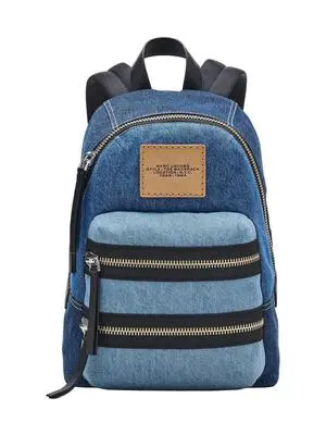 Marc Jacobs The Biker Colorblock Denim Medium Backpack - Indigo Multi