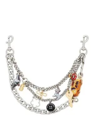 Marc Jacobs The Trinket Charm Chain Shoulder Strap - Nickel