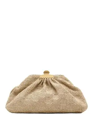 Marc Jacobs The Summer Woven Glam Clutch Bag In Natural
