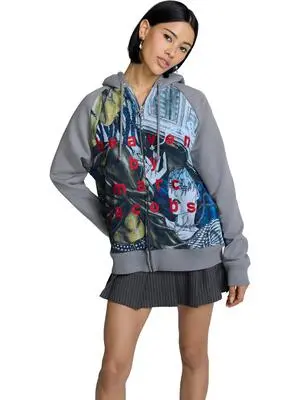 Marc Jacobs Zip-up Hoodie With Graphic Artwork - Navy Multi