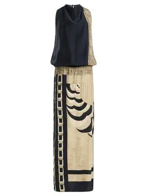 SIR. Sona Printed Silk Maxi Dress - Multi