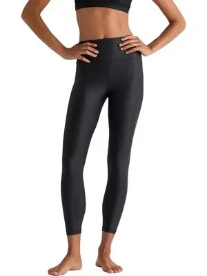 Quince Satin-sculpt High-waisted Legging - Black