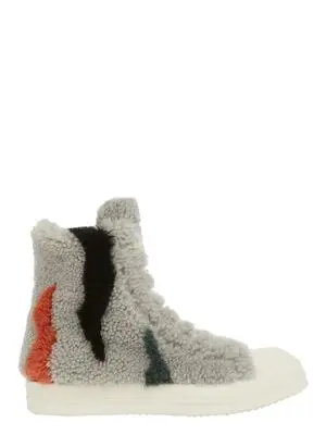 RICK OWENS Rick Owens Strobe High-Top "Pearl Zebra" Boots