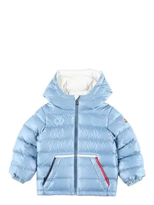 Moncler Moncler Baby Icarus Quilted Down Jacket With Fixed Hood Blu