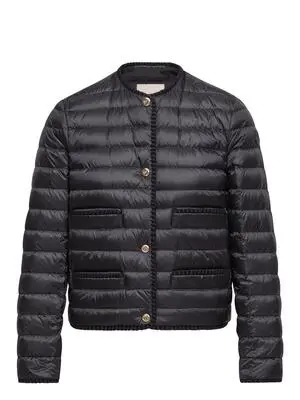 Moncler Circaete Braided Trim Short Down Jacket - Blue