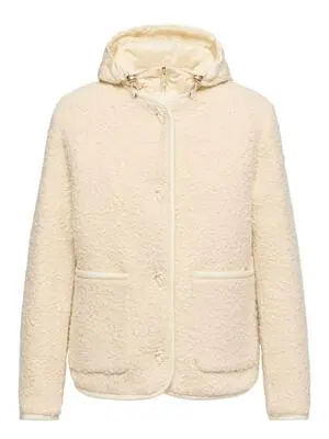 Moncler Hylesine 3-in-1 Wool & Cotton Blend Short Down Jacket - White