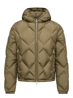 Moncler Arvouinne Hooded Short Down Jacket - Green