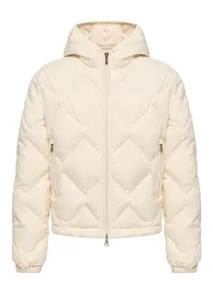 Moncler Arvouinne Hooded Short Down Jacket - White