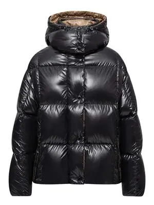 Moncler Parana Hooded Short Down Jacket - Black