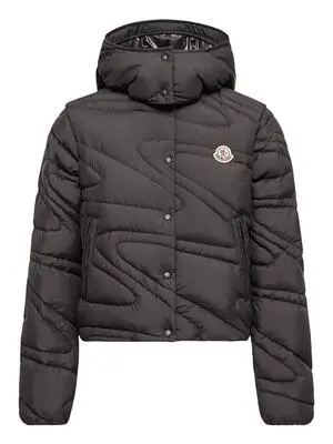 Moncler Leona 2-in-1 Hooded Short Down Jacket - Black