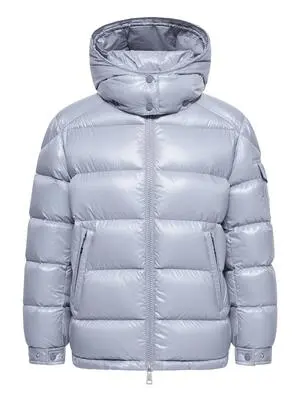 Moncler Maire Hooded Short Down Jacket Blue
