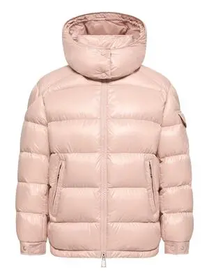 Moncler Maire Hooded Short Down Jacket Pink
