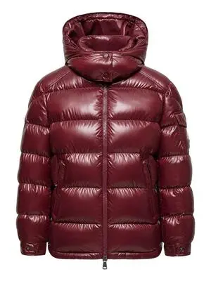 Moncler Maire Hooded Short Down Jacket Red