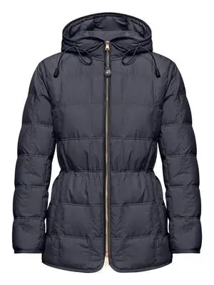 Moncler Cygnet Hooded Short Down Jacket - Blue