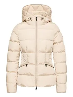 Moncler Avoce Hooded Short Down Jacket Beige