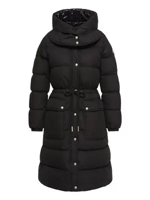 Moncler Pic Hooded Long Down Jacket - Black