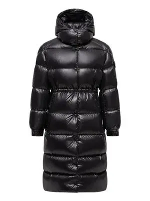 Moncler Cavettaz Hooded Long Down Jacket - Black